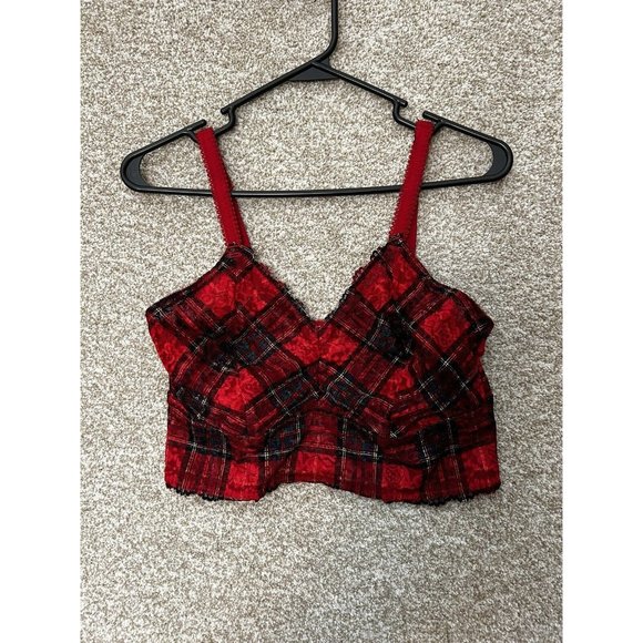 torrid | Intimates & Sleepwear | Torrid Red Tartan Plaid Unlined Lace ...